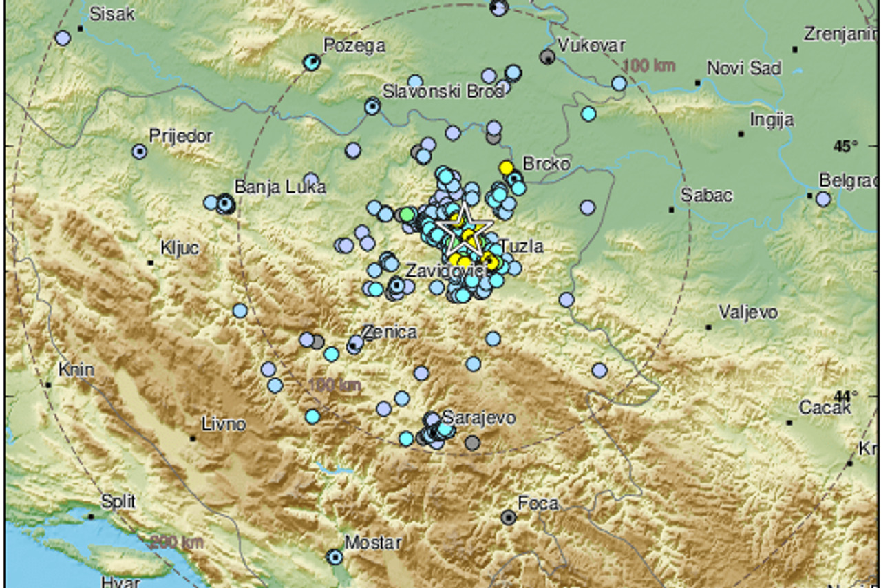 Tuzlu pogodio potres jačine 4 po Richteru. Osjetio se i u Hrvatskoj i Srbiji - Net.hr