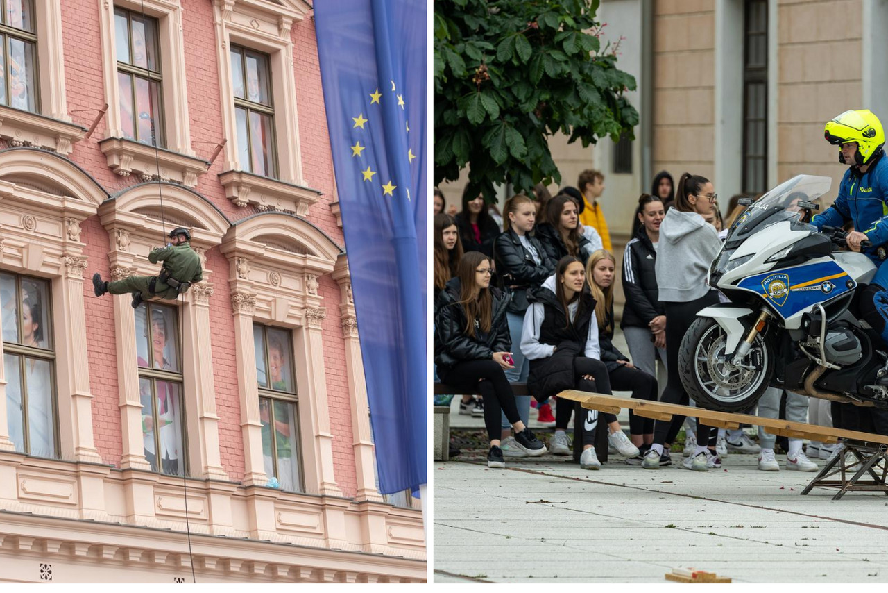 Konopcima su se spustili s visoke zgrade na zagrebačkom trgu, u Osijeku ...