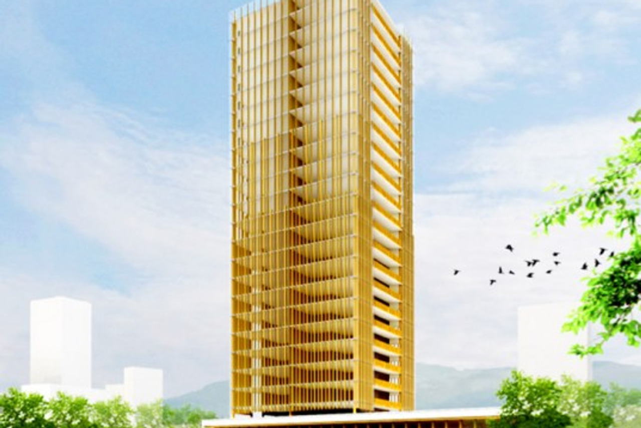 Grade 30 katova visok drveni neboder