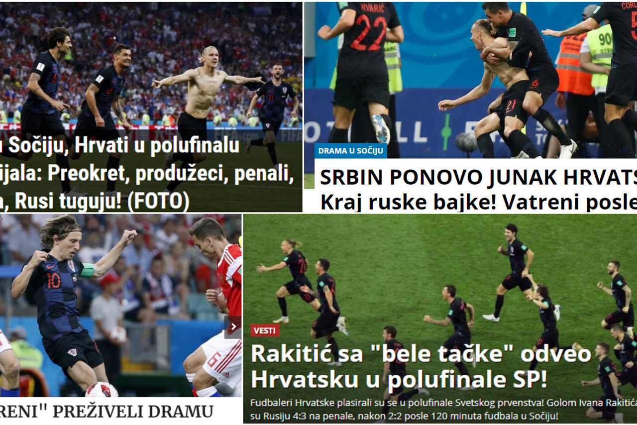 SRPSKI MEDIJI O POBJEDI HRVATSKE: Pišu o kraju ruske bajke, hvale ... SRPSKI MEDIJI O POBJEDI HRVATSKE: Pišu o kraju ruske bajke, hvale ...