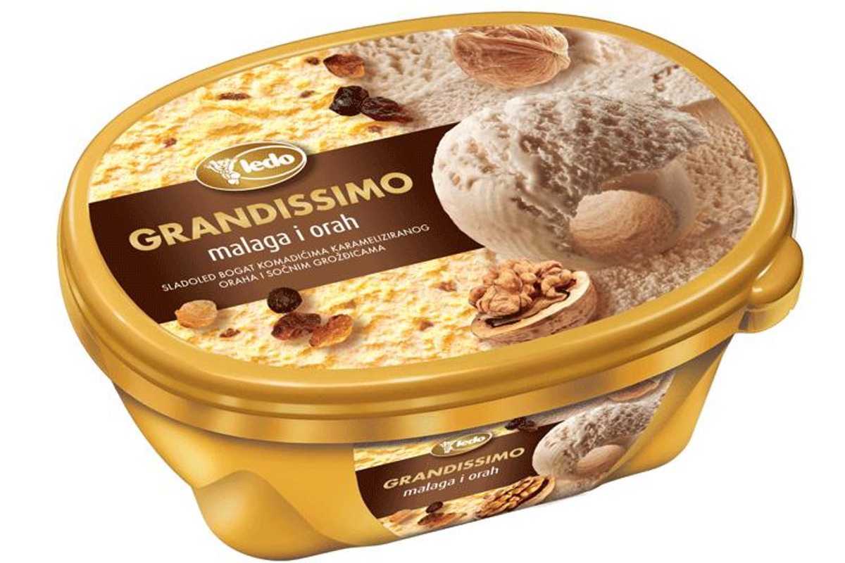Sladoled Grandisimo malaga orah 900 ml Ledo - Žena.hr