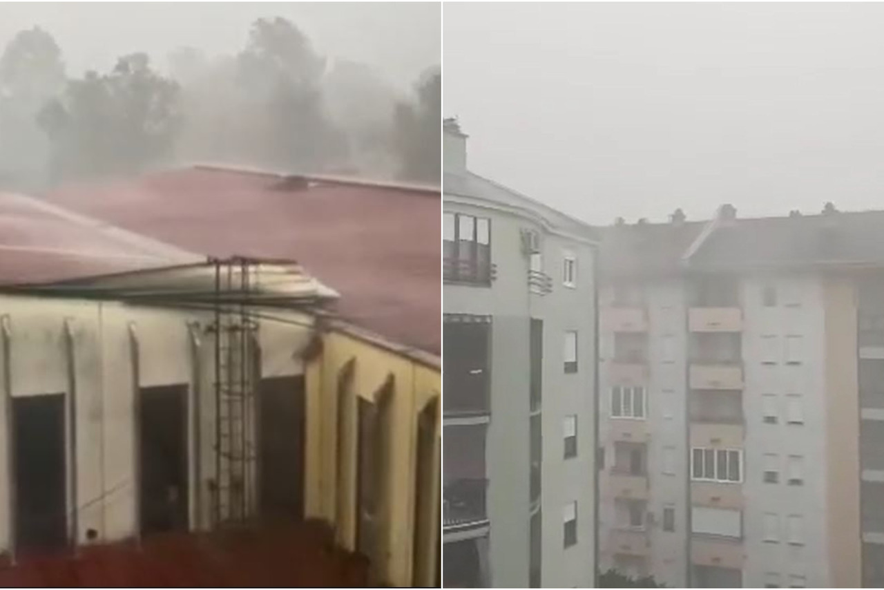 Drama u Banjoj Luci: Olujni vjetar dizao krovove, grad pogodila tuča i ...