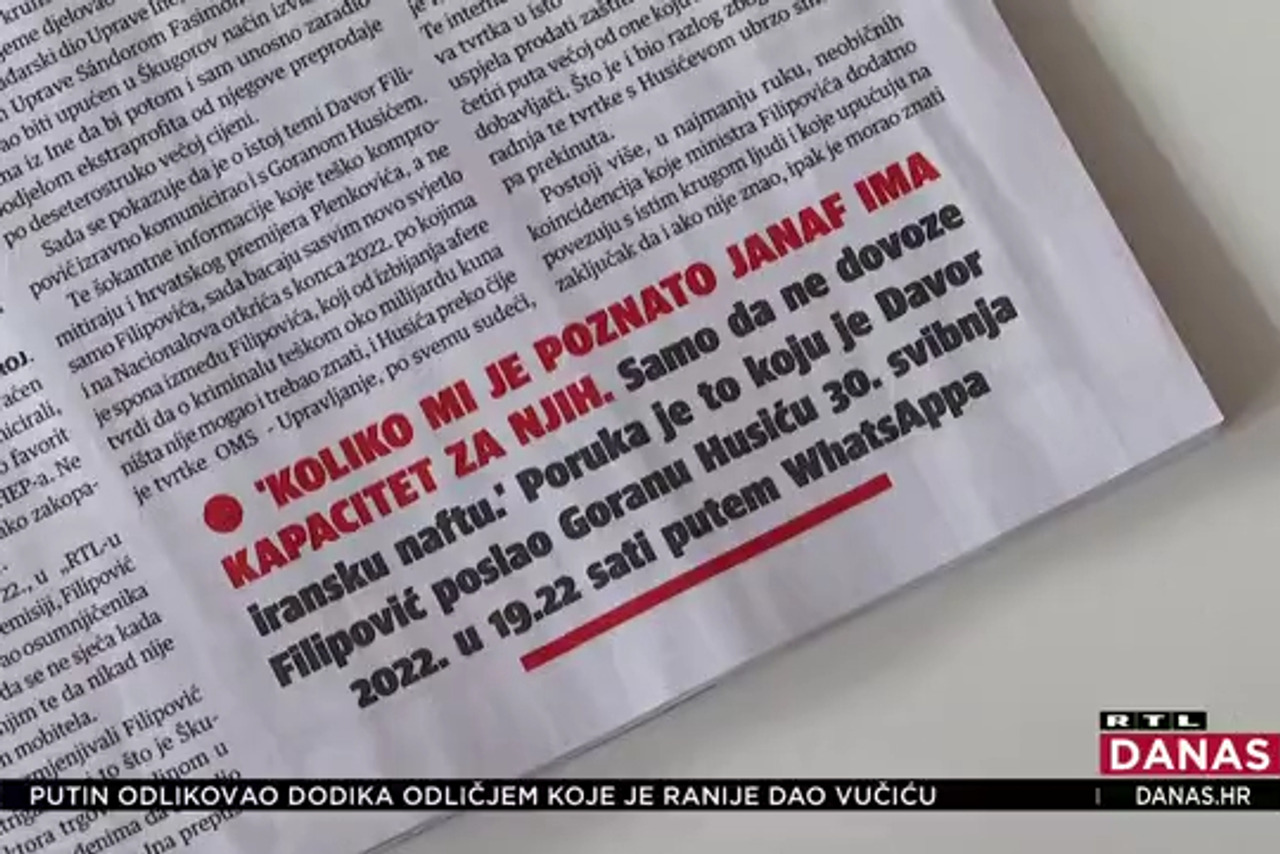 Filipović o tome je li slao poruke s uhićenim u plinskoj aferi: 'Ne, nikad! Imaju poruke i onda ...