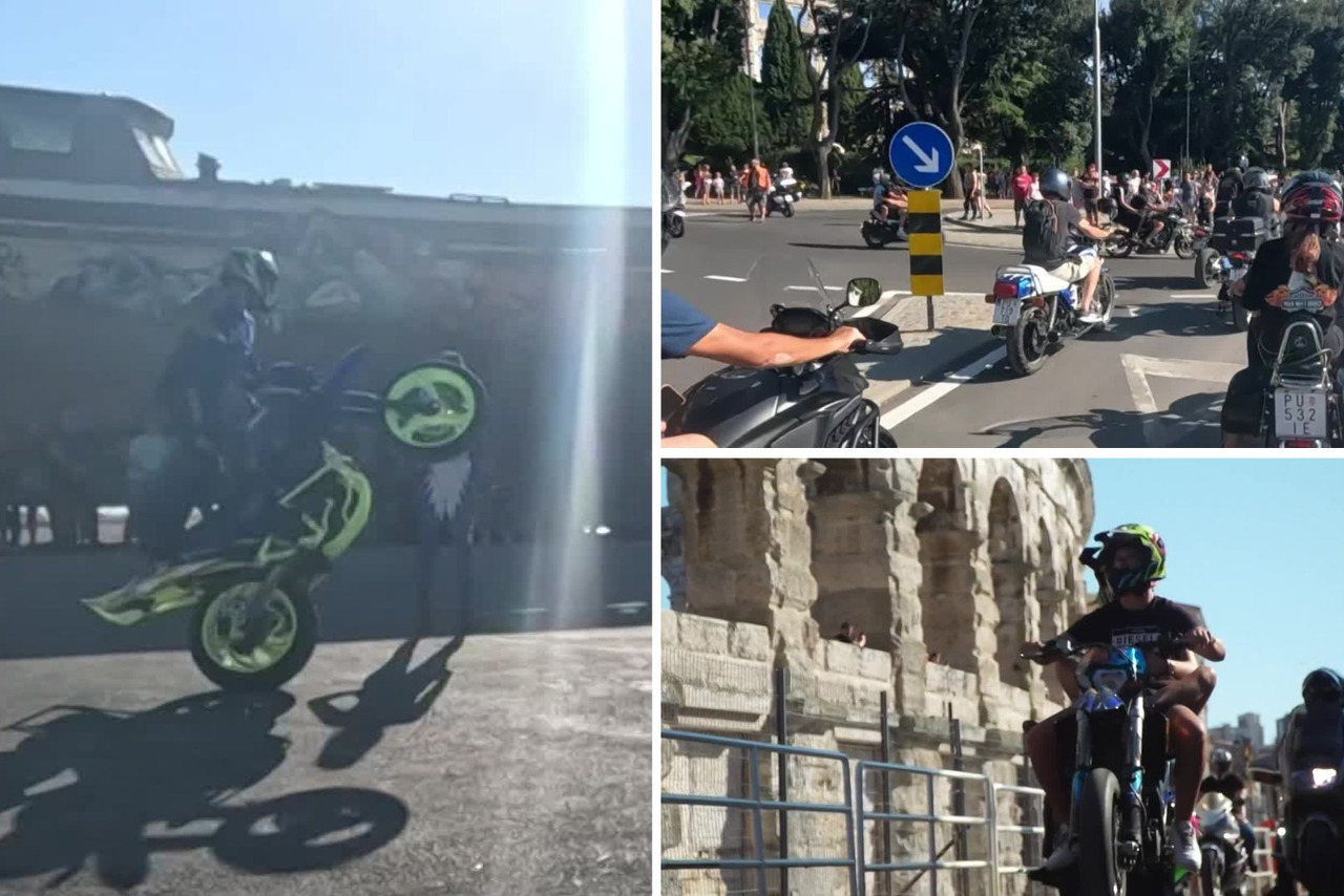 Na glavi, dva kotača ili naopako. More bajkera slilo se u centar Pule ...